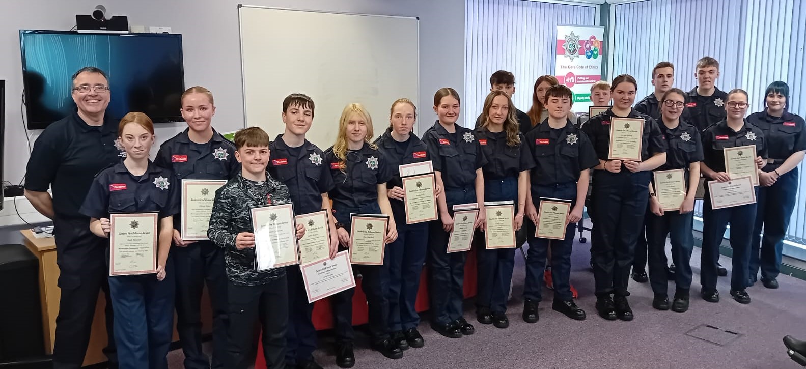 Fire Cadets celebrate graduation | Cumbria Fire & Rescue Service